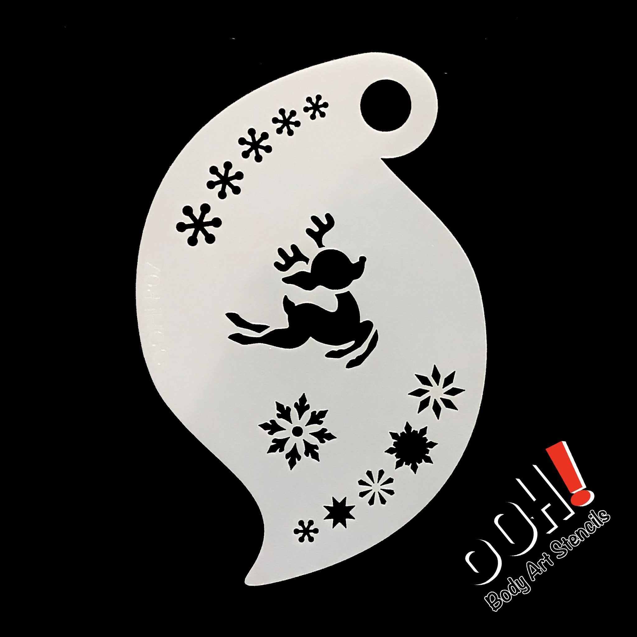 Baby Reindeer Storm Face Paint Stencil by Ooh! Body Art (R07 ...