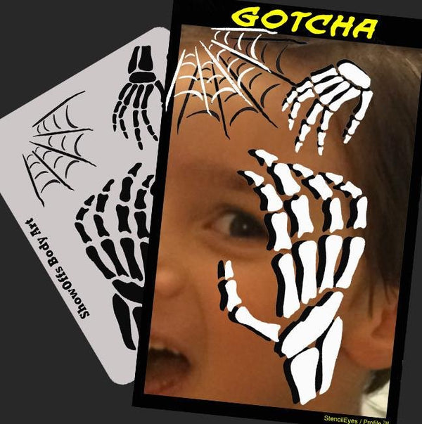 SOBA Profile Gotcha (Skeleton Hands with Webs) Stencil – Silly Farm ...